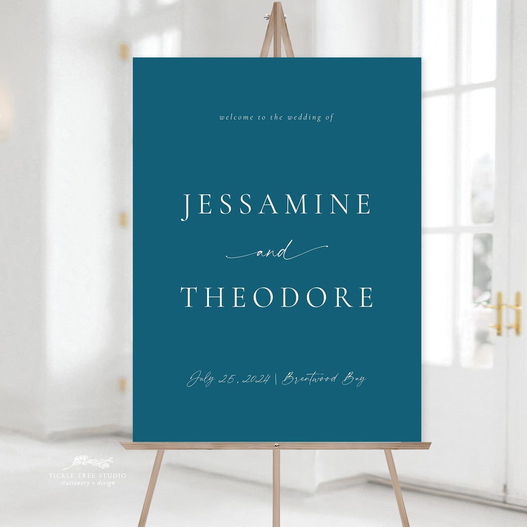 Personalized Printable Welcome Sign Jessamine Garden W010 Reception ...