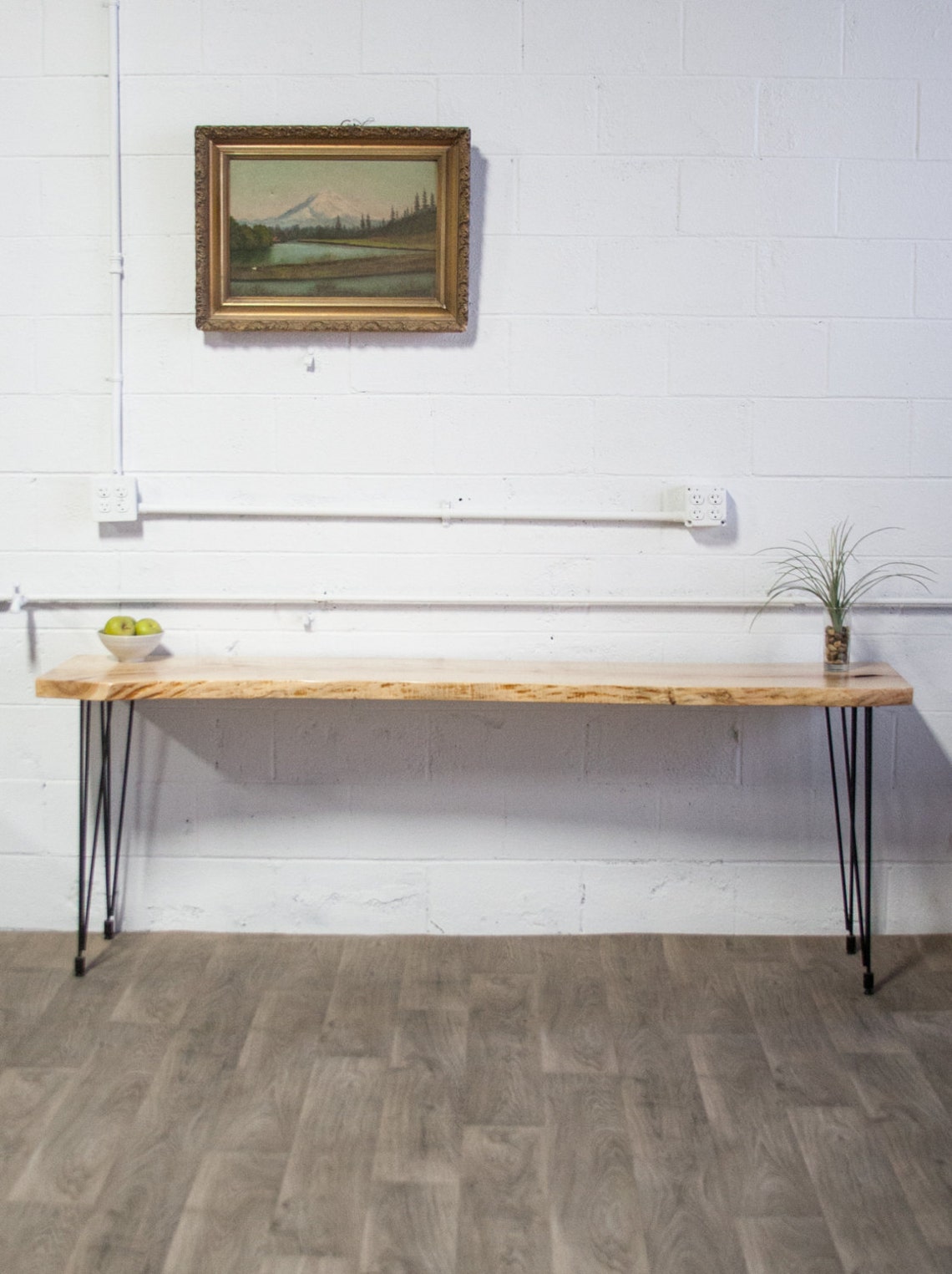 YOUR CUSTOM Live Edge Maple CONSOLE Table Wood Natural | Etsy