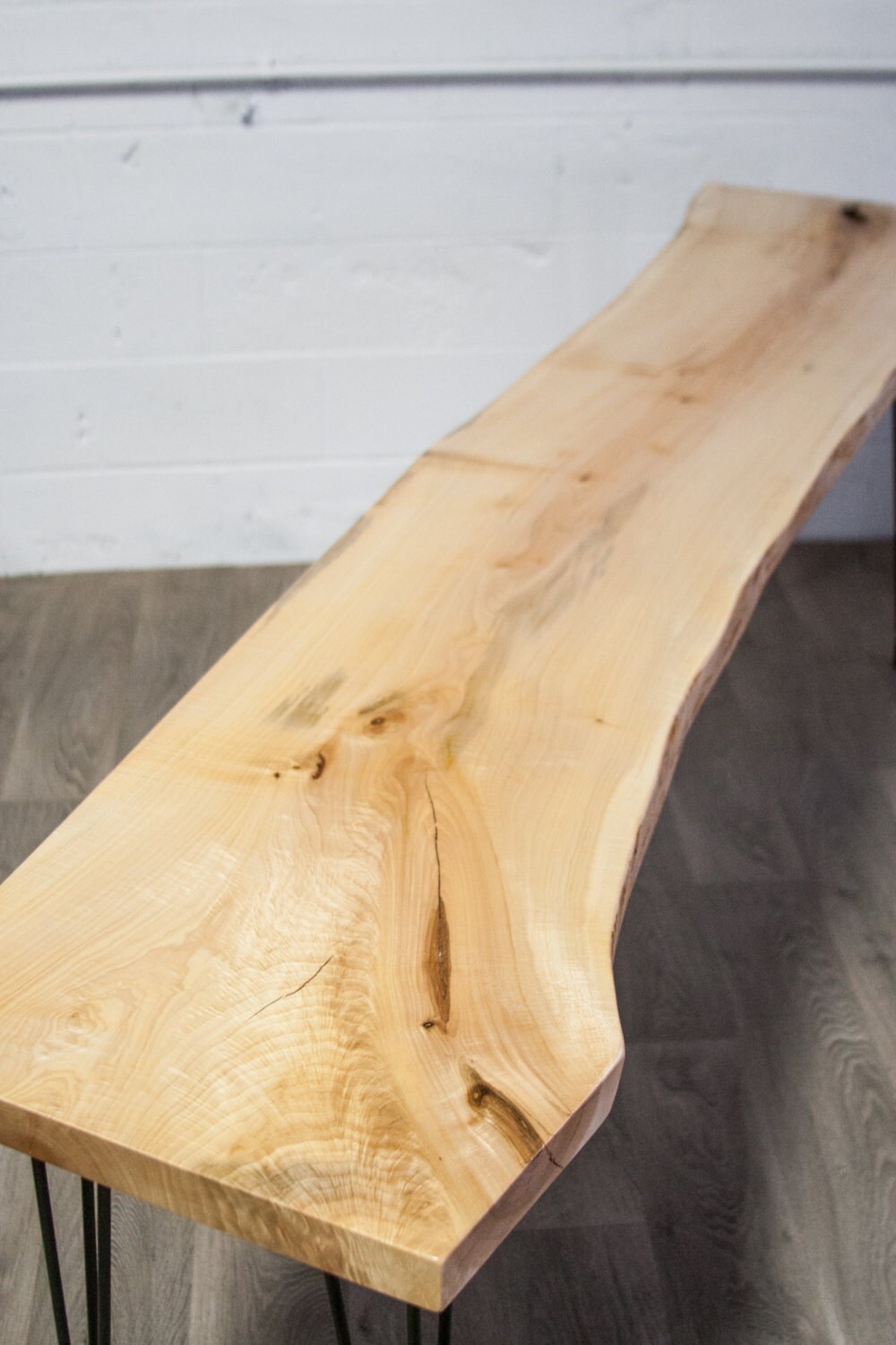 YOUR CUSTOM Live Edge Maple CONSOLE Table Wood Natural | Etsy