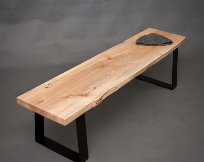 YOUR CUSTOM: Live Edge Maple BENCH Modern Simple Solid - Etsy