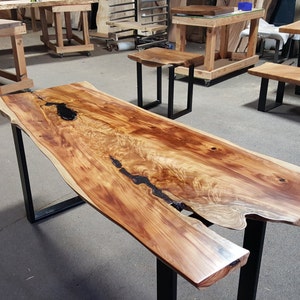 YOUR CUSTOM: Live Edge Medium DESK Elegant Natural Modern - Etsy