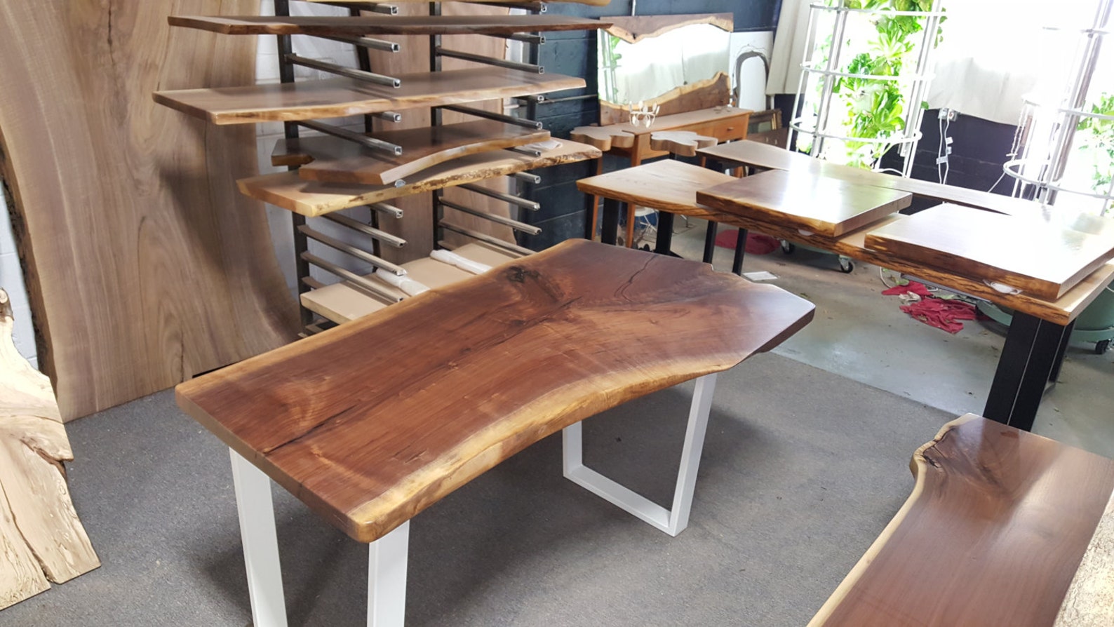 YOUR CUSTOM: Live Edge Medium DESK Elegant Natural Modern - Etsy