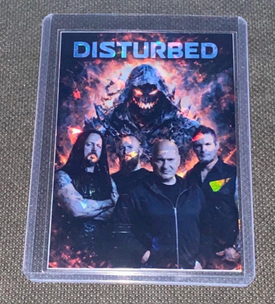 Disturbed Custom Holographic Fan Poster Card Memorabilia With Black ...