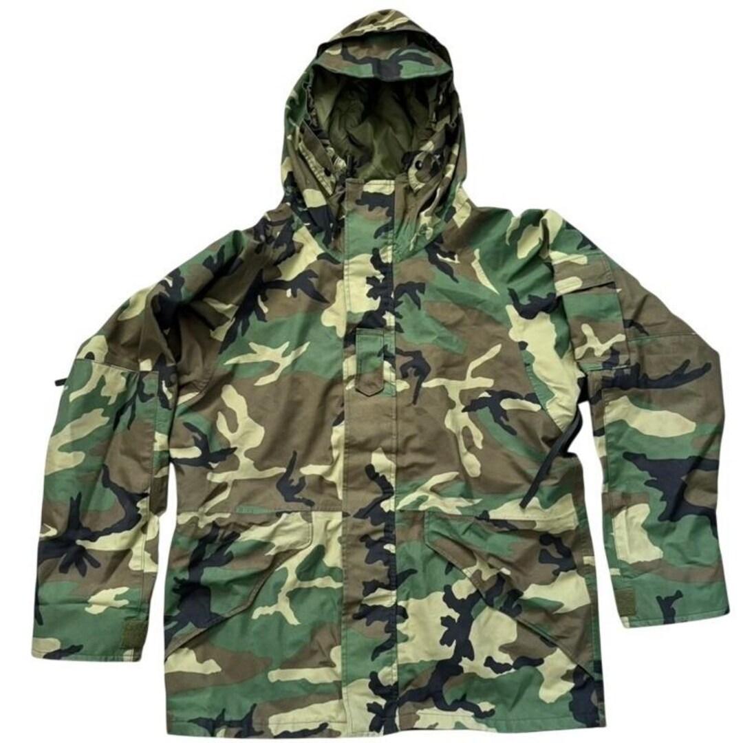 Vintage US Army ECWCS Parka Jacket Men's Sz M Long Woodland Camo 90's ...