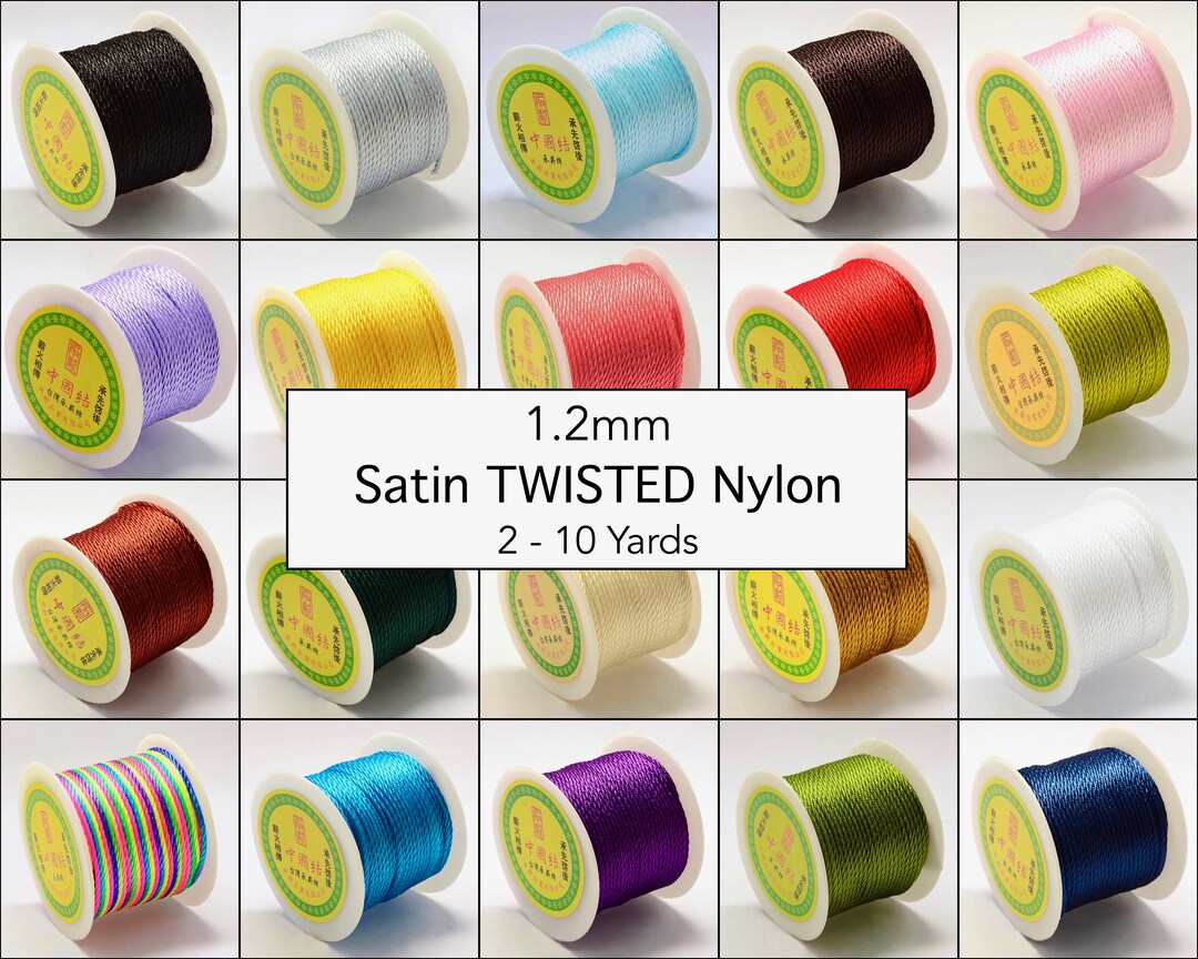 1.2mm Nylon SATIN Cord TWISTED Silk Like Nylon Cord Chinese Knot ...