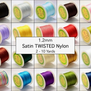 1.2mm Nylon SATIN Cord TWISTED Silk Like Nylon Cord Chinese Knot ...