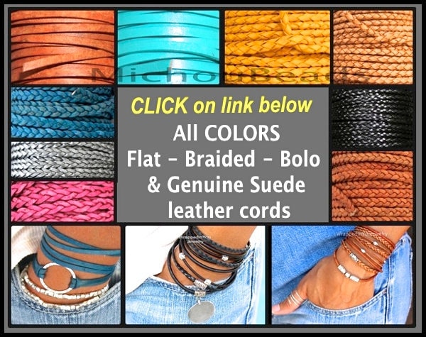 LEATHER Cord 1mm Round - Round Leather Cording by the YARD - Lead Free ...