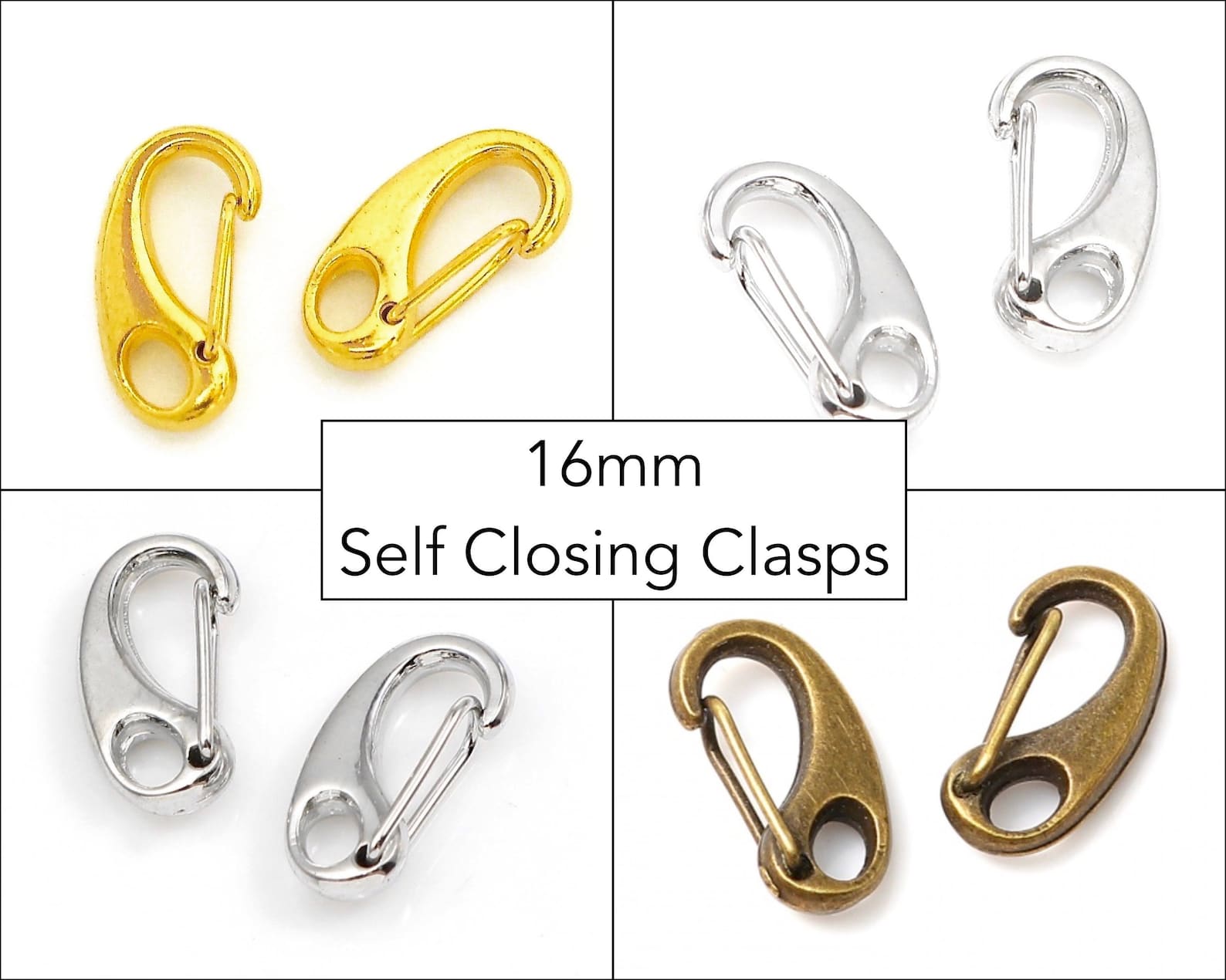 16mm Self Closing Lobster Clasps - Lobster Claw Clasp - Snap Clasp ...