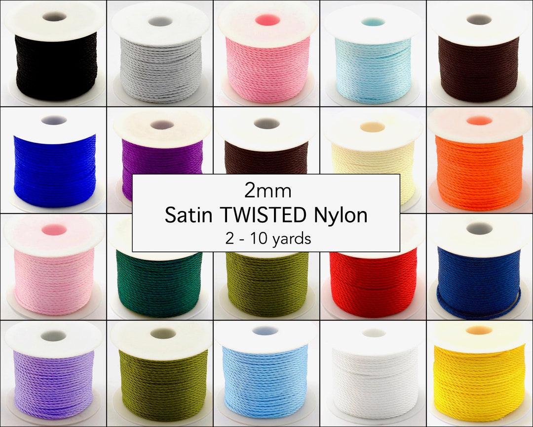2mm Nylon SATIN Cord TWISTED Silk Like Nylon Cord Chinese Knot ...