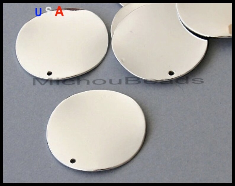 5 Wavy Discs 26mm Flat ROUND Disc Drops Silver STAMPING - Etsy