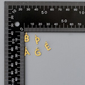 18K GOLD Filled Initial Charms • Small 10mm Personalized Add on Gold ...