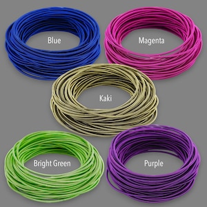 10 GUITAR String Bracelets . STEEL Stetchy Coil Gimp Strings . Diy Add ...