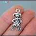 BULK 25 CLOWN Charms 25mm 3D Antiqued Silver Jester Fool Harlequin ...