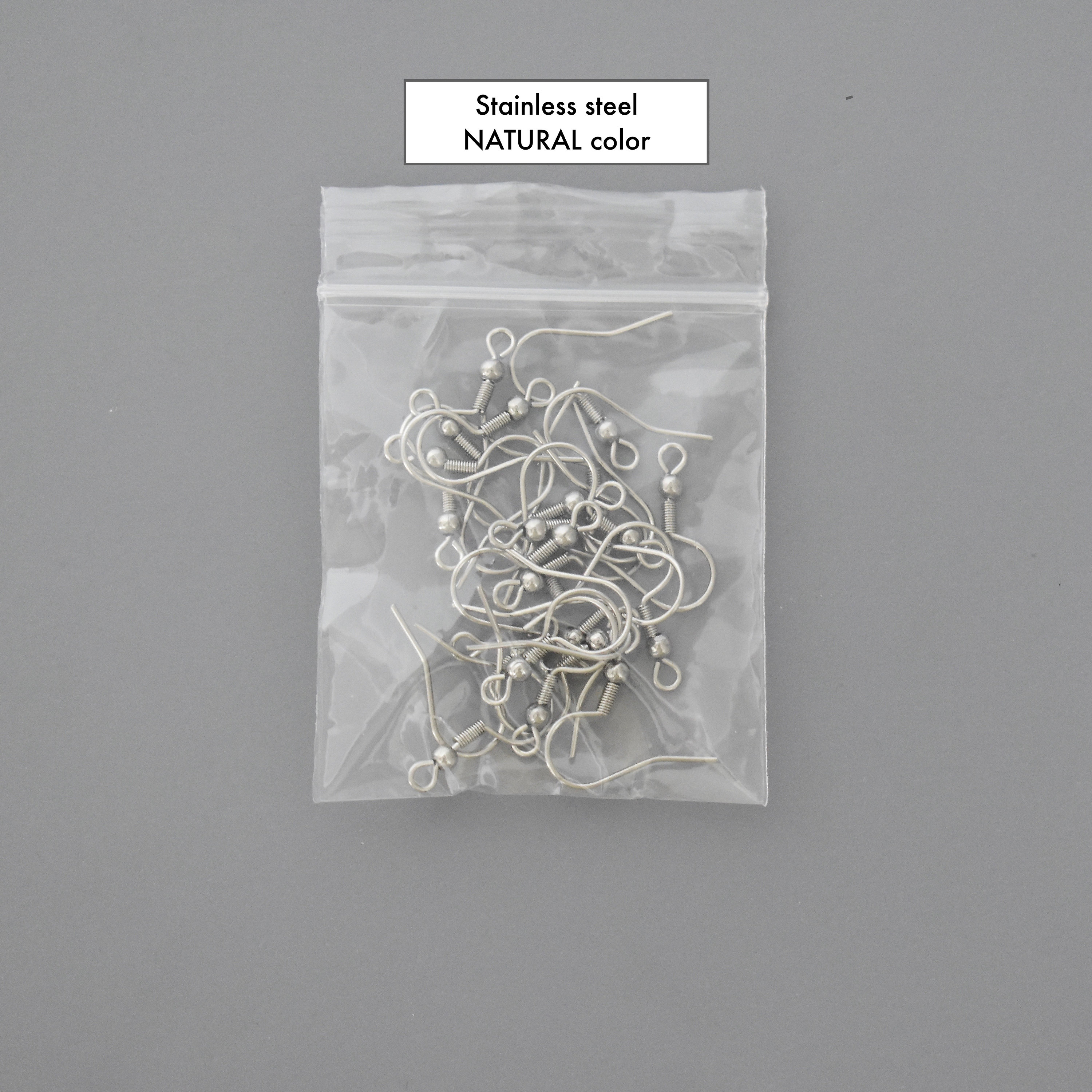 20mm STERLING Silver 18K GOLD Plated 304 STAINLESS Steel Ear Wire Fish ...