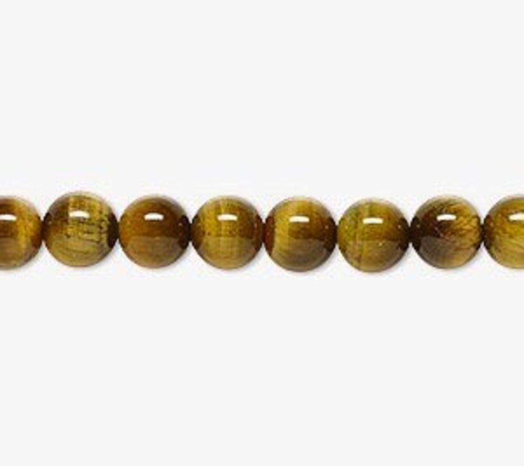 TIGER EYE - 8mm Round - Tigereye (natural), , B Grade, Mohs Hardness 7 ...
