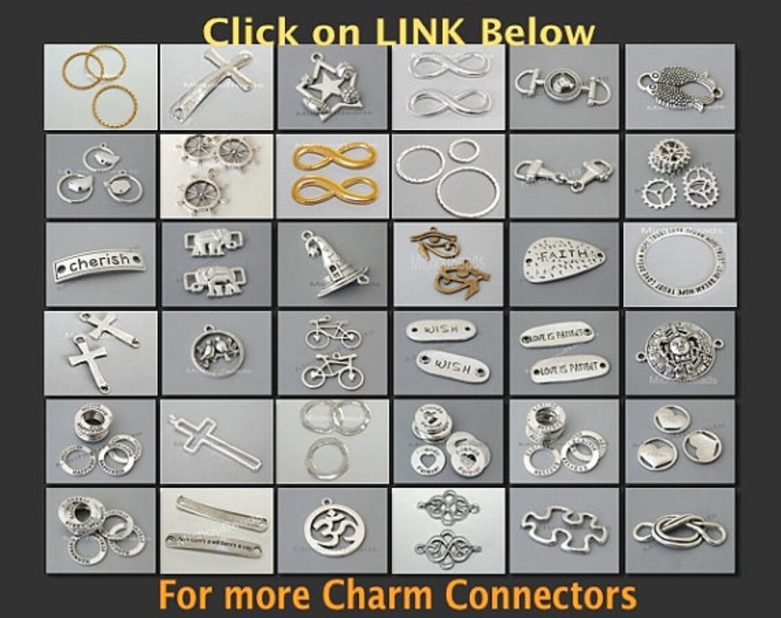 5 RULER Connector Link Charms - 21mm Silver School Measuring Inch Ruler ...