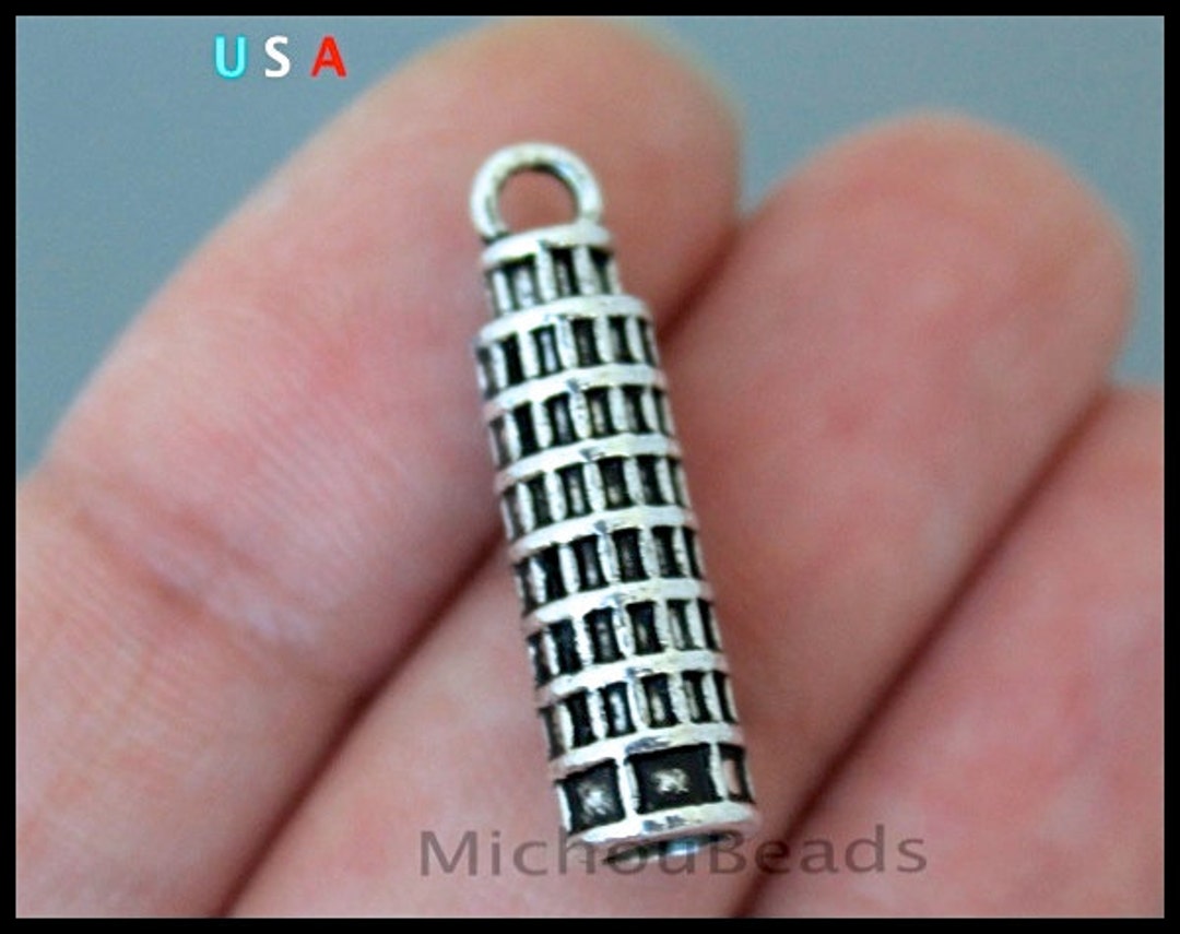 1 ITALY Leaning Tower of Pisa Charm - 25mm 3D Europe Travel Vacation ...