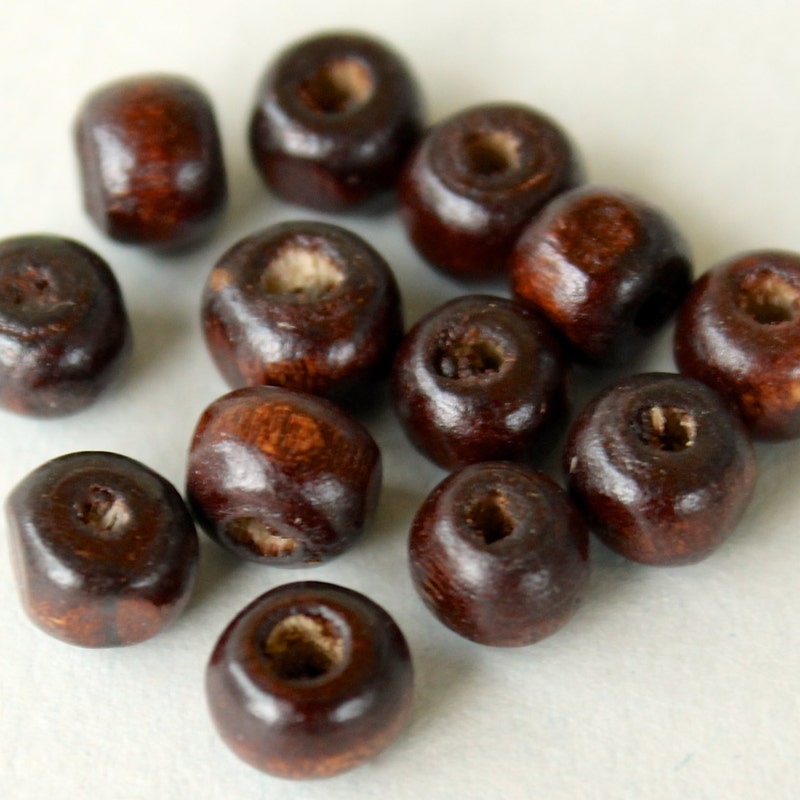 Wood Rondelle Beads - Etsy