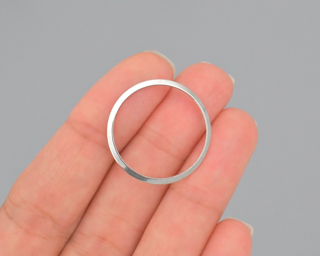 20 Acero inoxidable Anillo de enlace circular de 25 mm Anillo de conector de enlace infinito ...