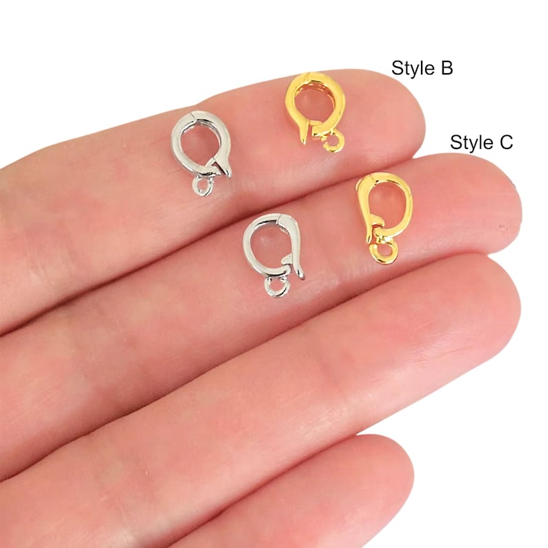 OPENABLE Clip on Charm Holder Bail Fold Clasps 18K Gold Filled or ...