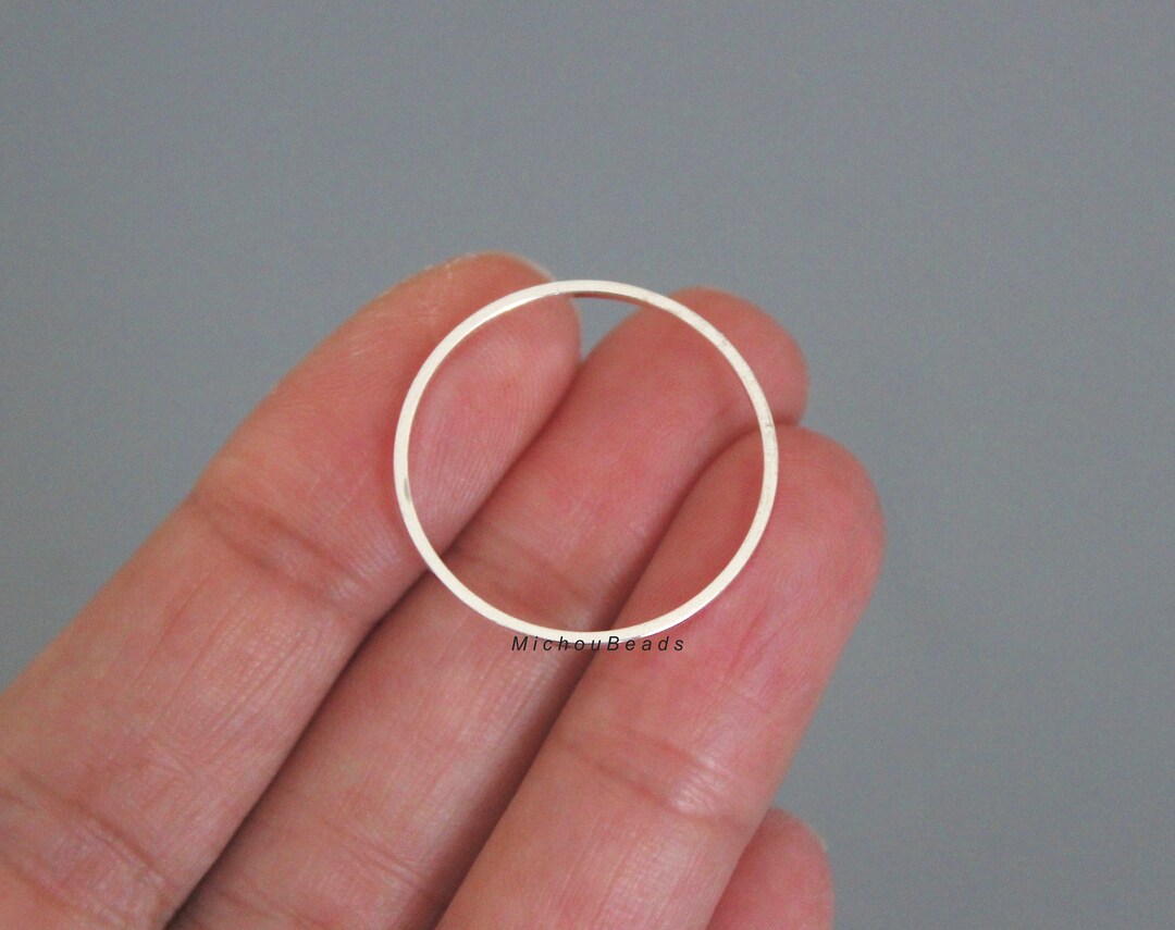 25 SILVER 25mm Infinity CIRCLE Link Large Eternity Round Open Circle ...