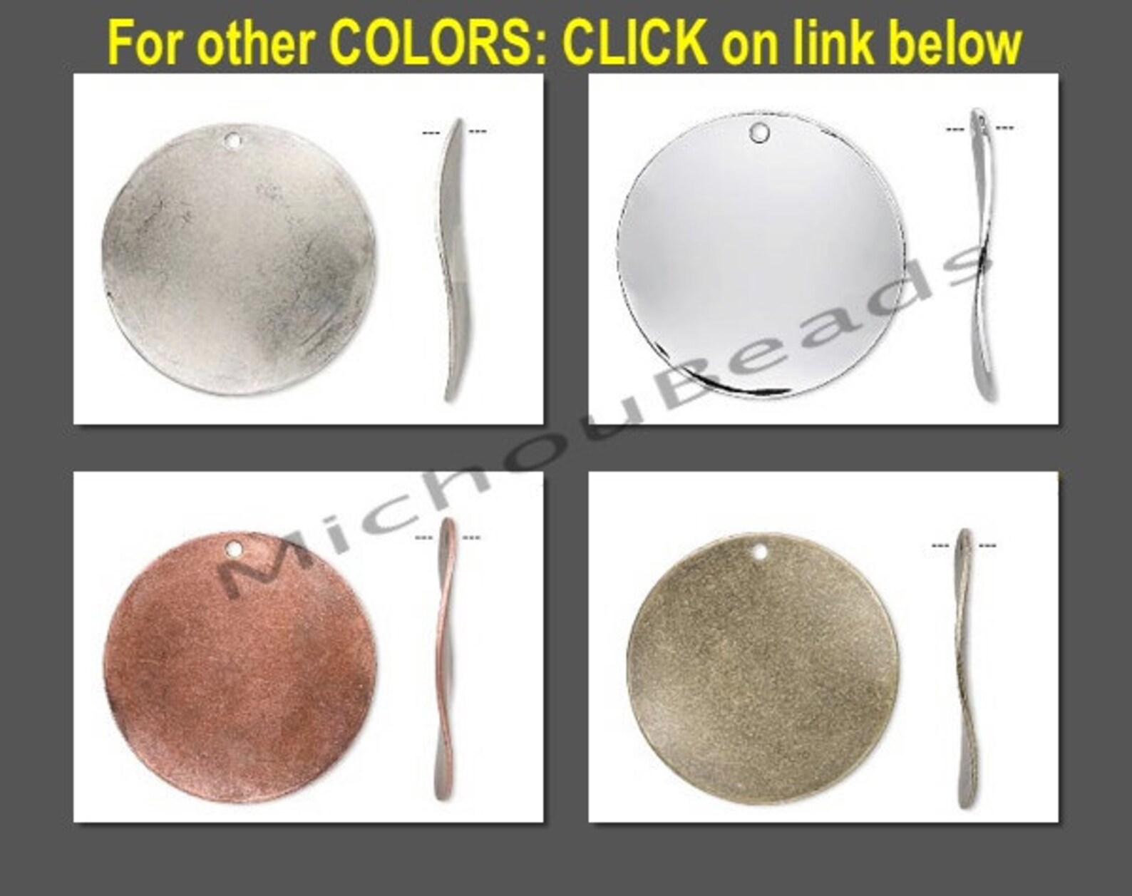 5 Wavy Discs 26mm Flat ROUND Disc Drops Silver STAMPING - Etsy