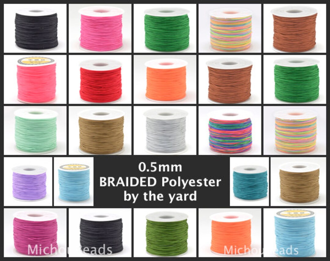 15 Yards 0.5mm Braided Polyester Cord Silk Chinese Knot Shamballa ...