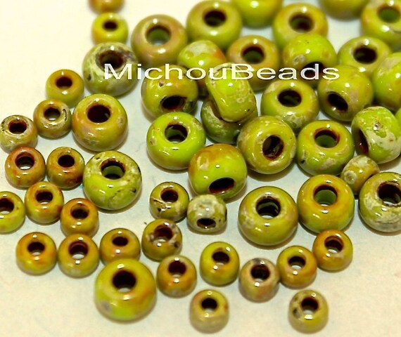 5 Grams 6/0 Round Opaque Chartreuse Green PICASSO Miyuki Glass - Etsy