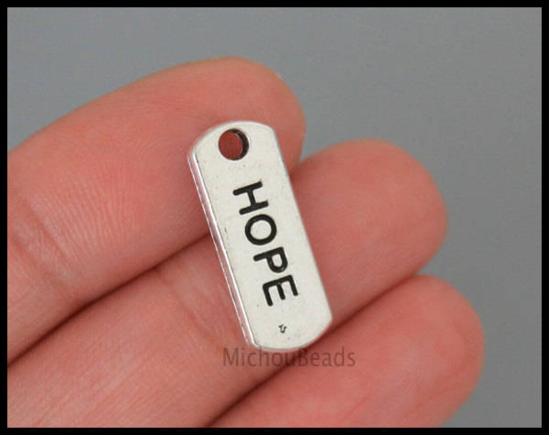 25 HOPE Tag Charm Pendentif 21mm Word Message Inspiration - Etsy France