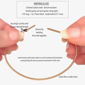 10 GUITAR String Bracelets . STEEL Stetchy Coild Gimp Strings . Diy Add ...