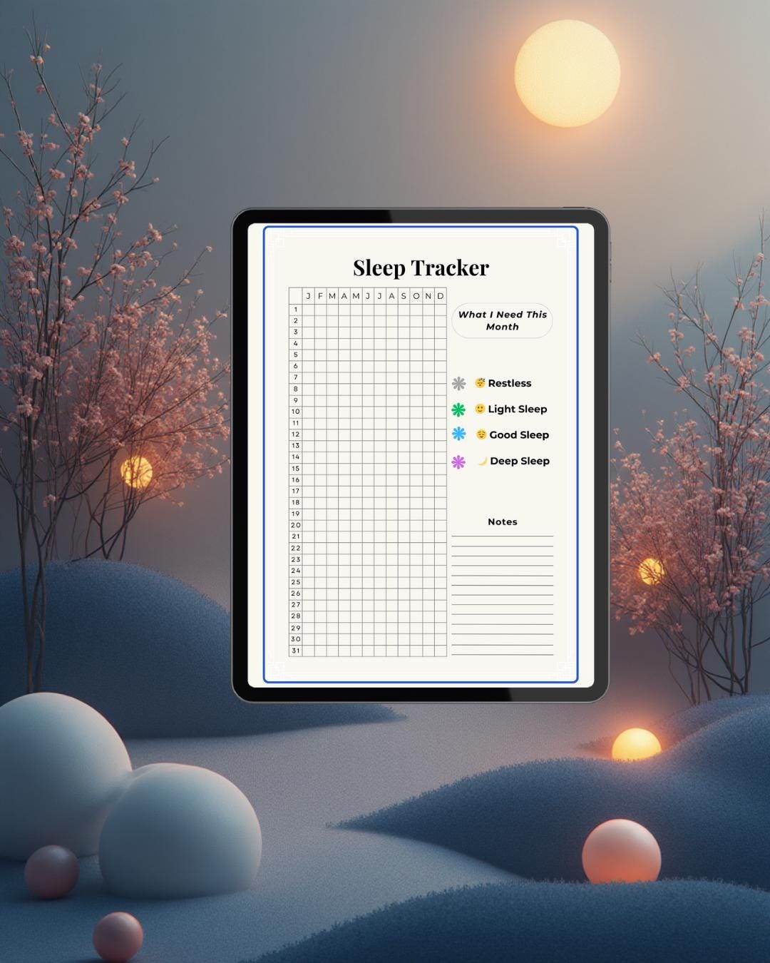Sleep Tracker Printable | Sleep Log | Bedtime Routine Planner ...