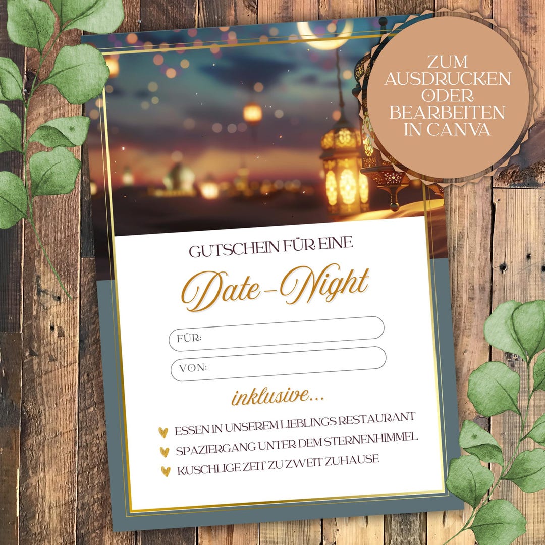 Printable Date Night Voucher Template - Instant Download for Couples ...