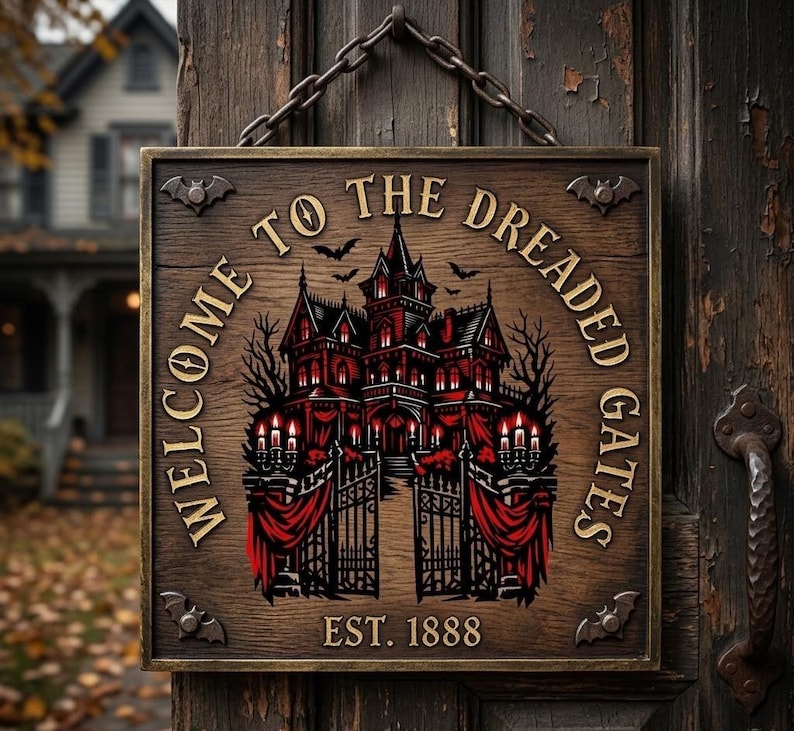 Gothic Haunted Mansion SVG | Victorian Castle Halloween Design (digital ...
