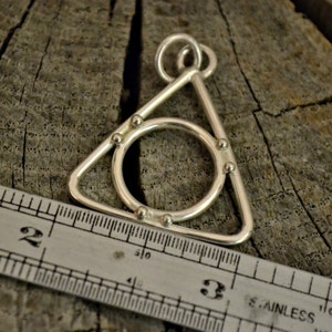 Sterling Silver Recovery Pendant Necklace. Handforged Triangle Pendant ...