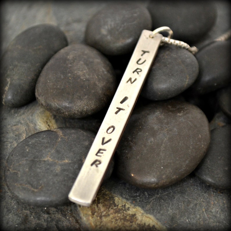 Sterling Silver Pendant turn It Over Hand | Etsy