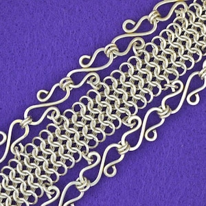 Sterling Silver Chainmaille Plus S Links Solid Sterling Heavy Clasp. 1. ...