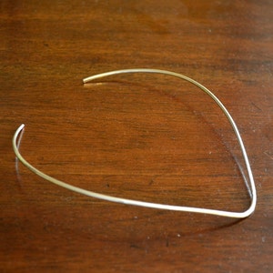 Sterling Silver Neck Collar V Shaped Handmade "neck Hugger" Lightly ...