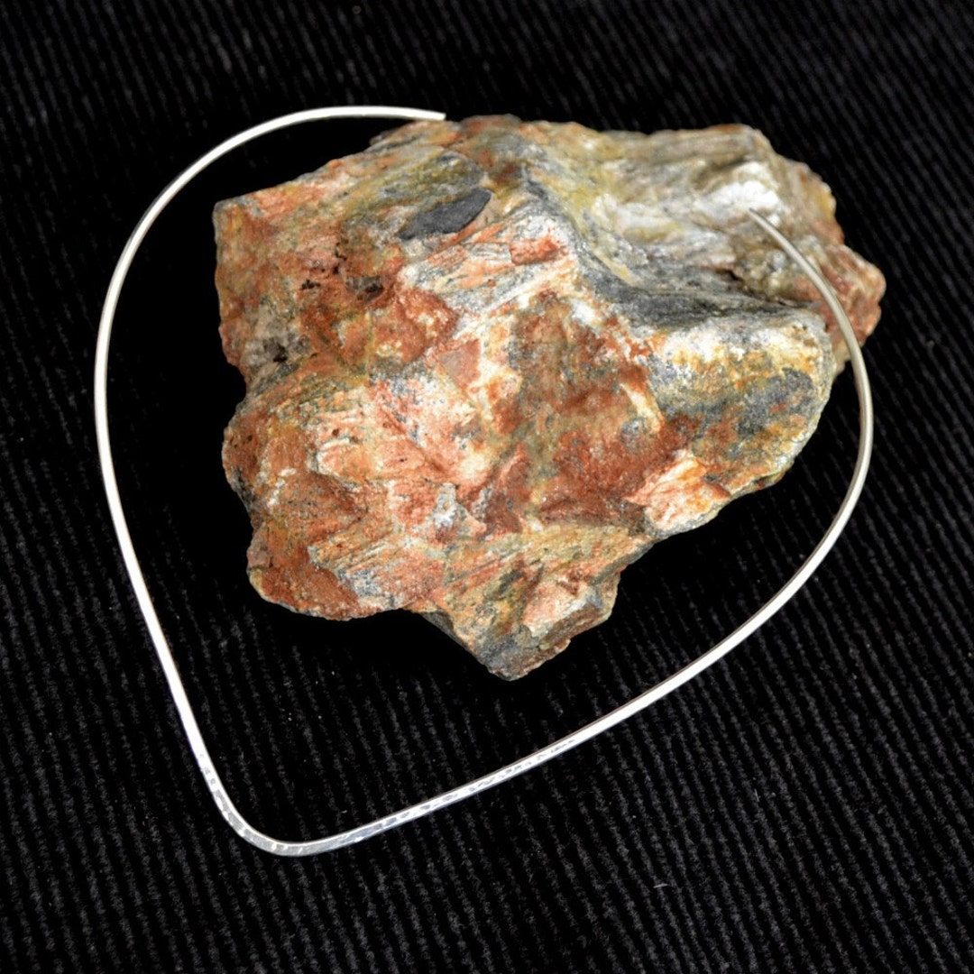 Sterling Silver Neck Collar V Shaped Handmade "neck Hugger" Lightly ...