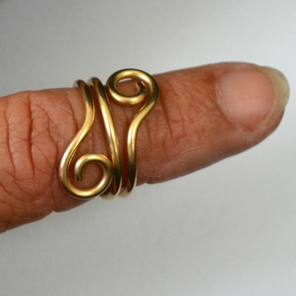 Adjustable Wire Ring. Sterling Silver or 14K Gold Filled Ring. - Etsy