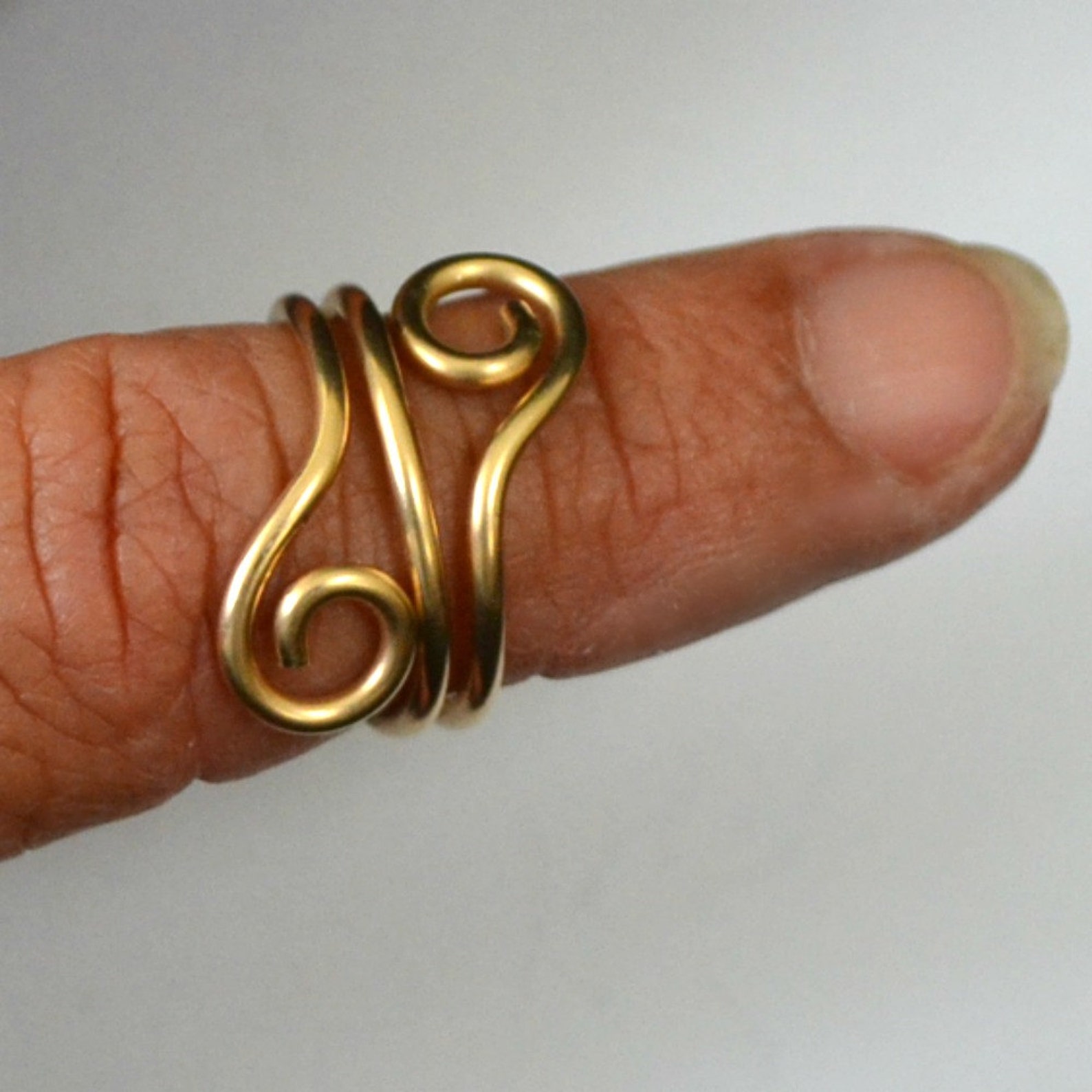 Adjustable Wire Ring. Sterling Silver or 14K Gold Filled Ring. - Etsy