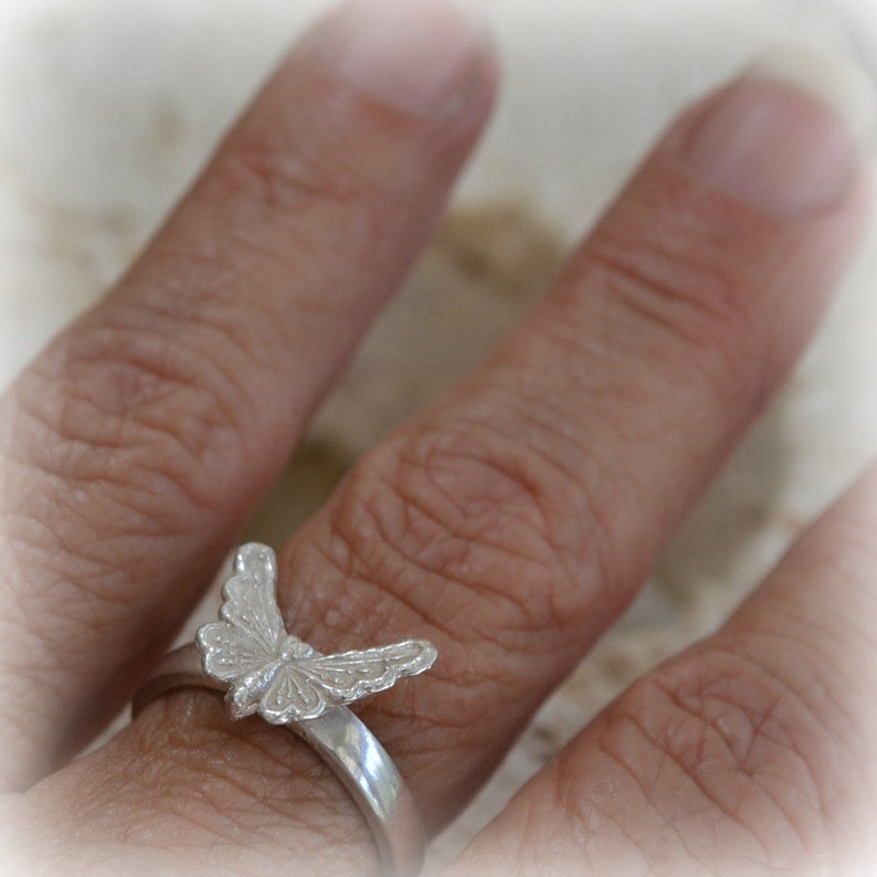 Silver Butterfly Ring. Sterling Silver. fly Free - Etsy