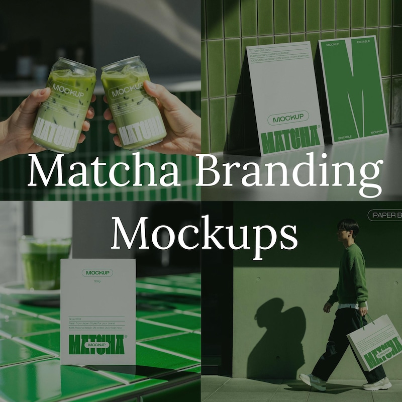 Matcha Coffee Mockup - Etsy