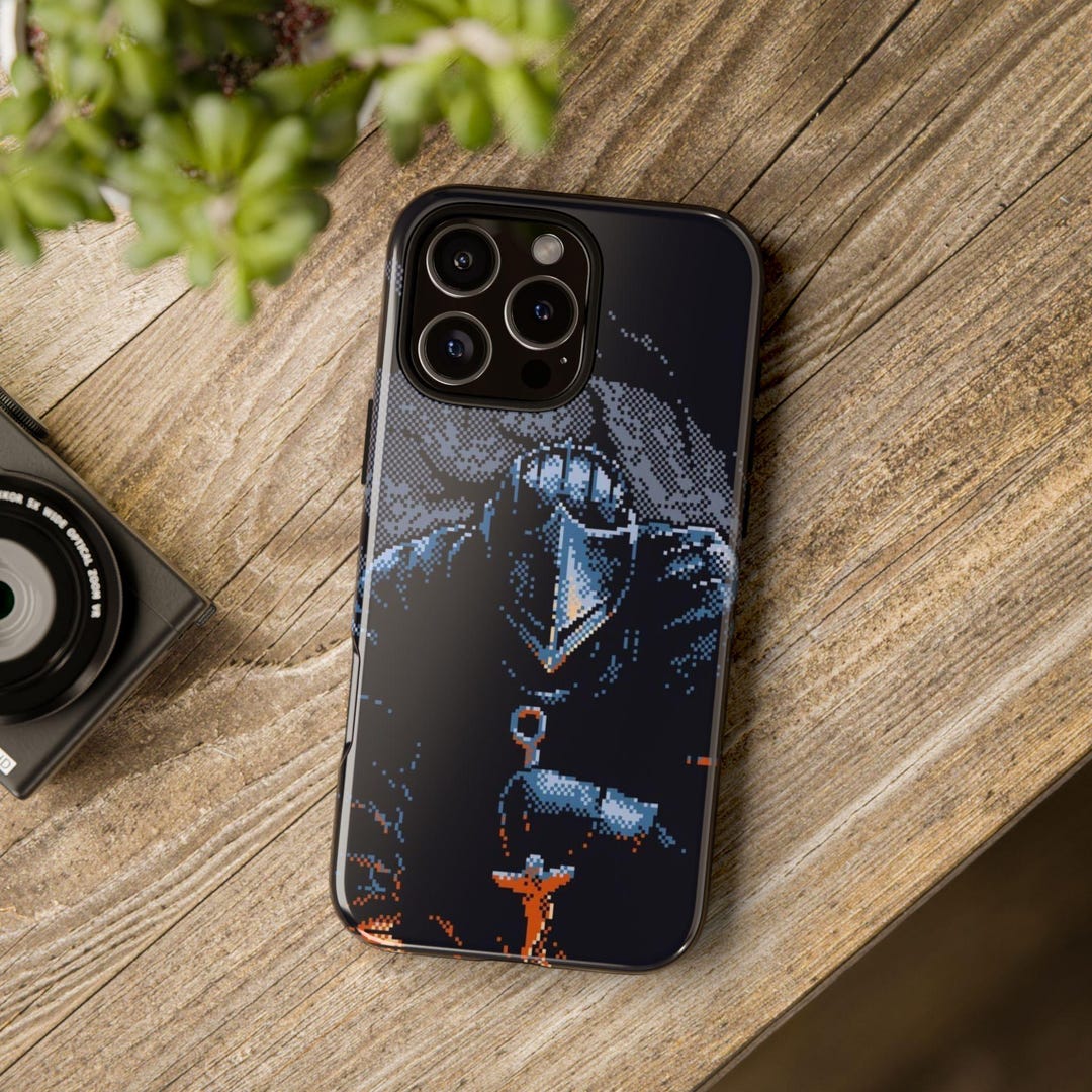 Dark Knight Pixel Art Phone Case - Etsy