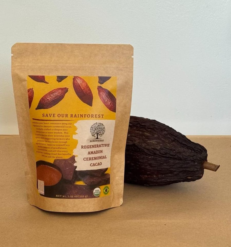 Amazon Rainforest Ceremonial Cacao From Brazil | Ritual-ready 200g ...