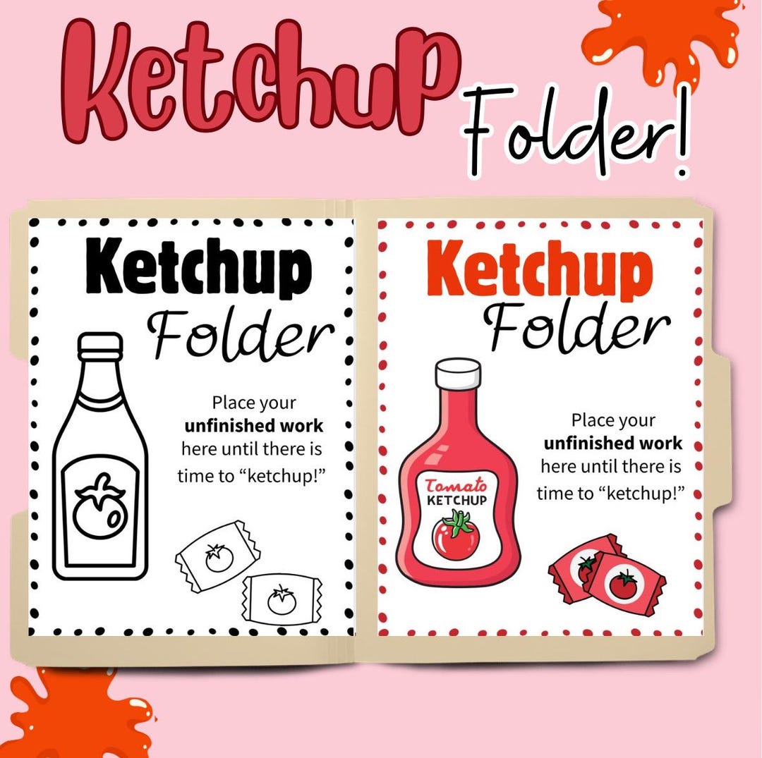 Ketchup Work Folder - Etsy