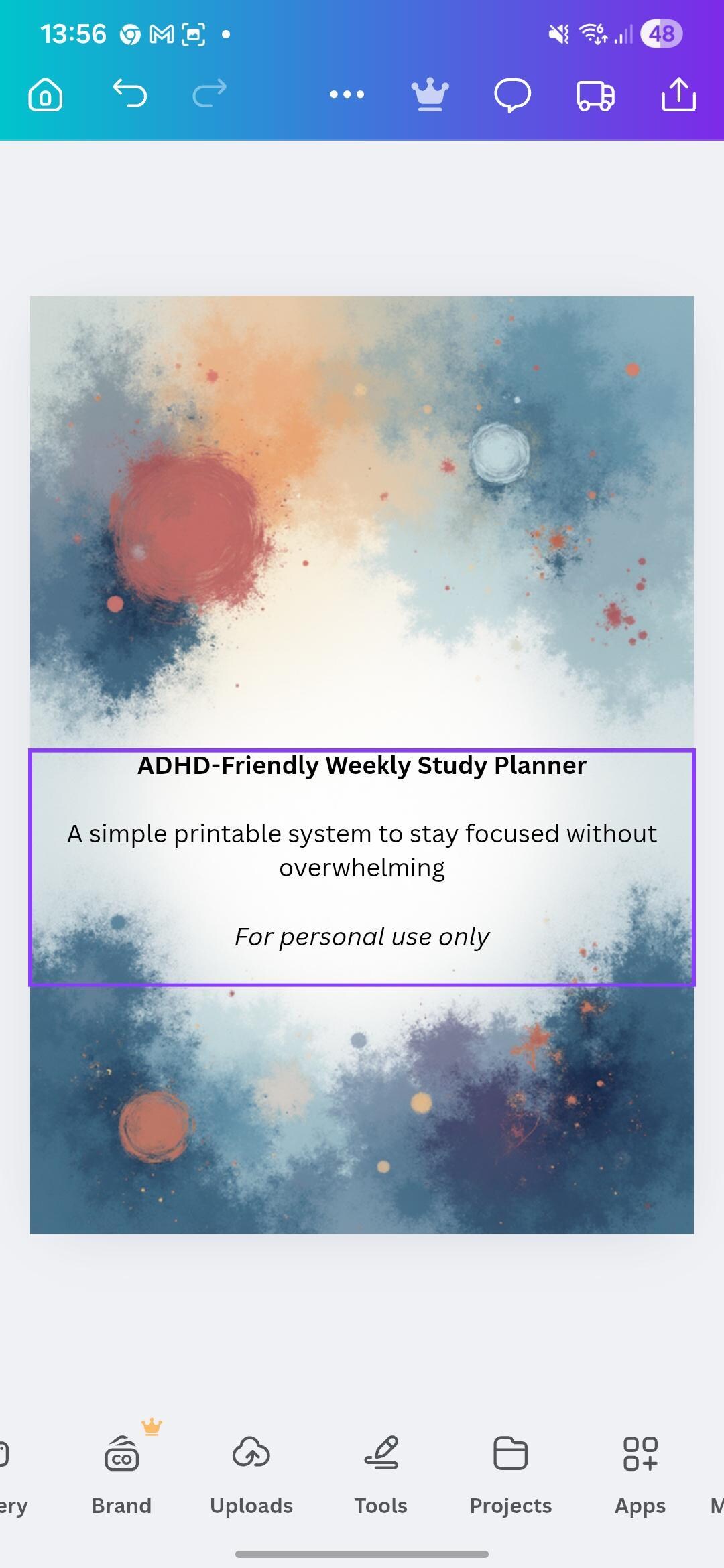 ADHD Study Planner Printable | Weekly Study Planner for Students ...