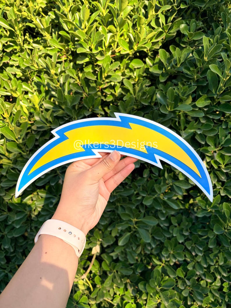 L.A. Chargers Lightning Bolt Logo - Etsy