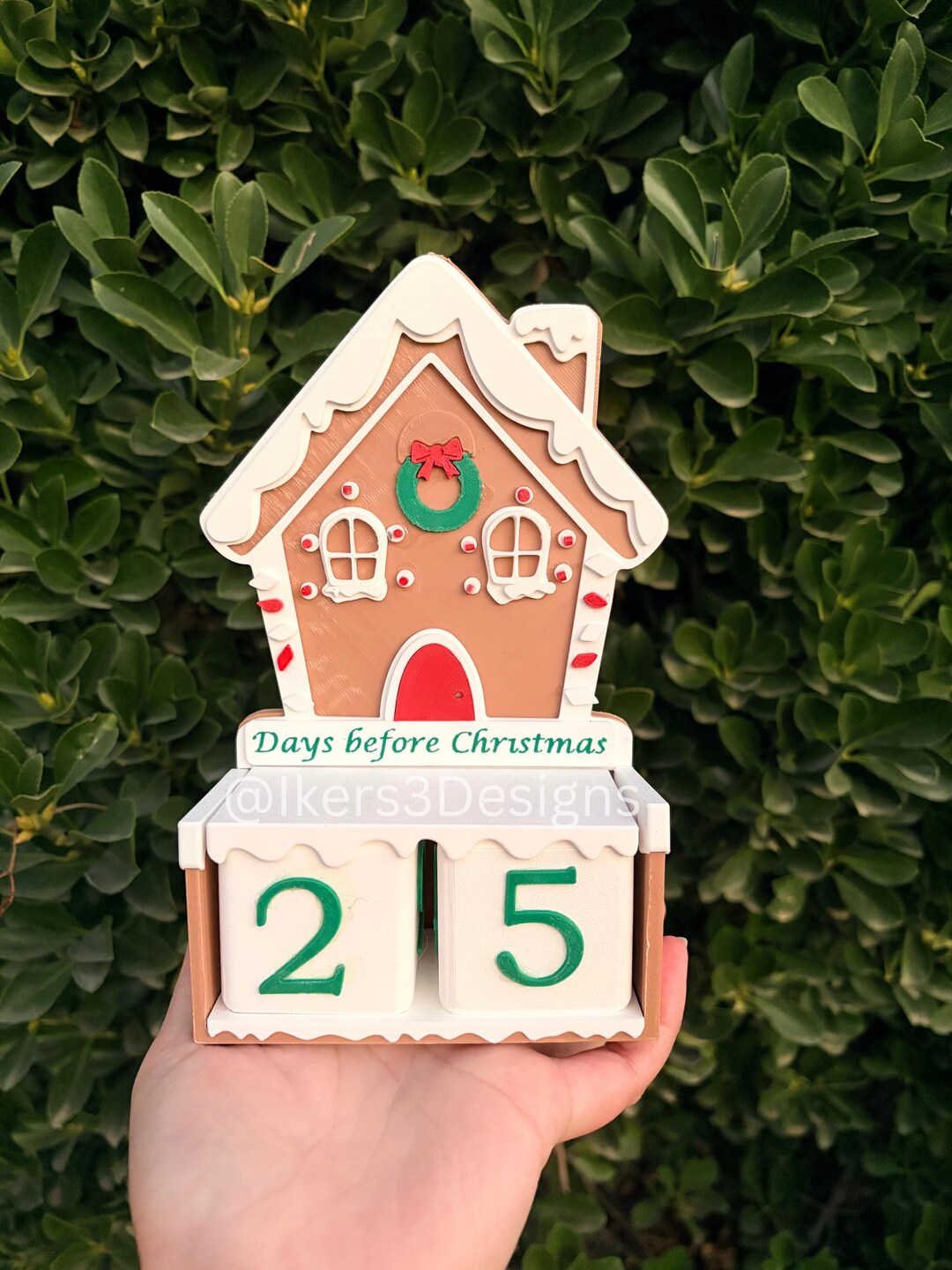 25 Days Till Christmas Block Calendar - Etsy