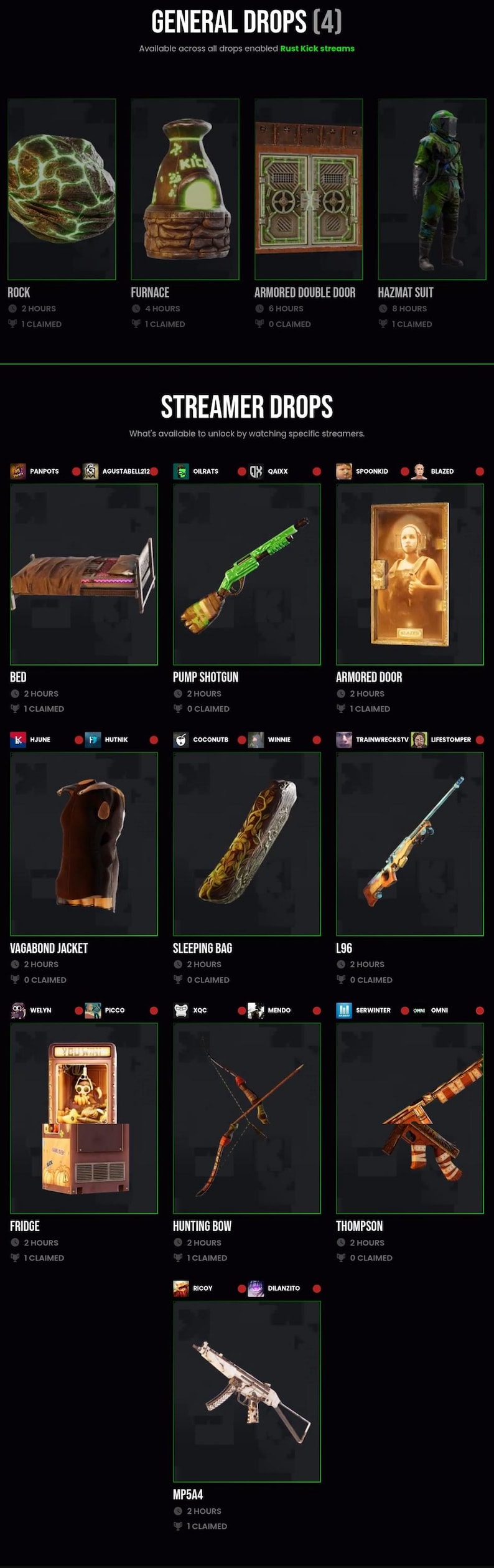 READY 14/14 Rust Kick Drops Round 1 | STEAM | Pc Only - Etsy