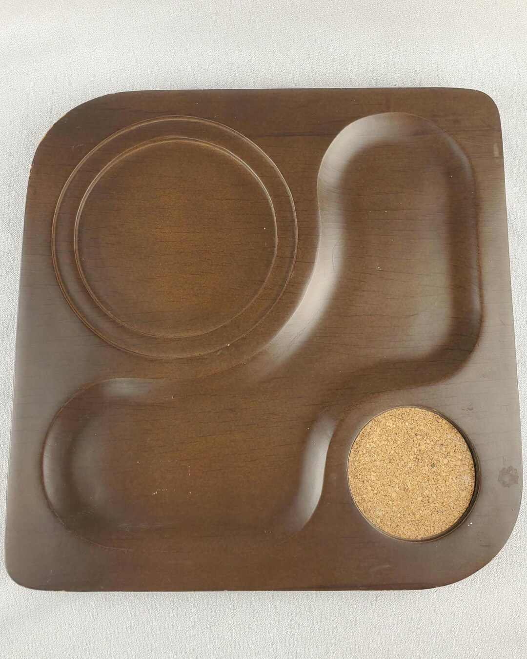 Vintage Hellerware MCM Wooden Snack Tray, 3-section TV Tray - Etsy